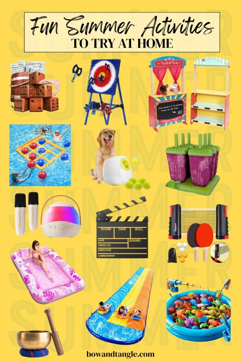 The ULTIMATE List of Fun Summer Activities To Do At Home – Bow & Tangle